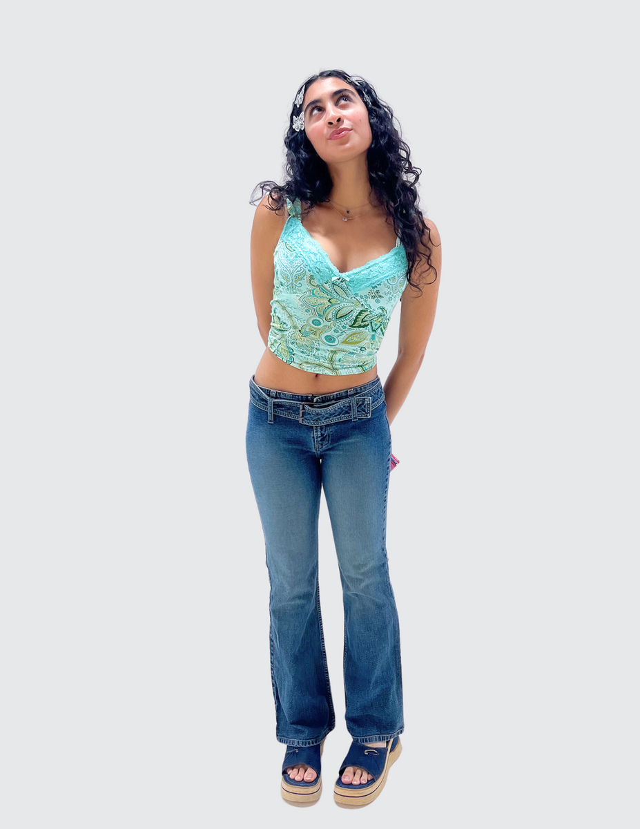 Green Paisley Cami Tank – Self Esteem