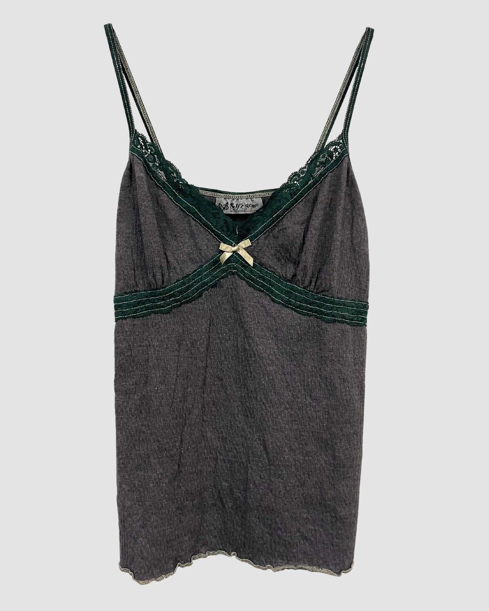 Grey and Green Cami Tank – Self Esteem