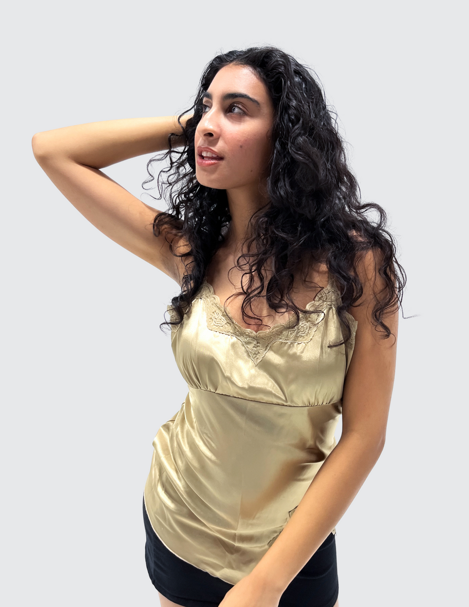 Gold Cami Tank – Self Esteem