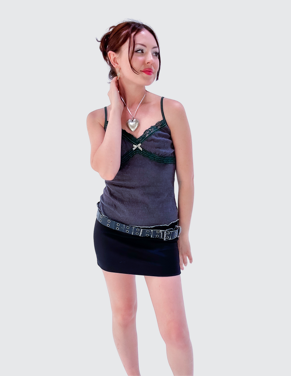 Grey and Green Cami Tank – Self Esteem